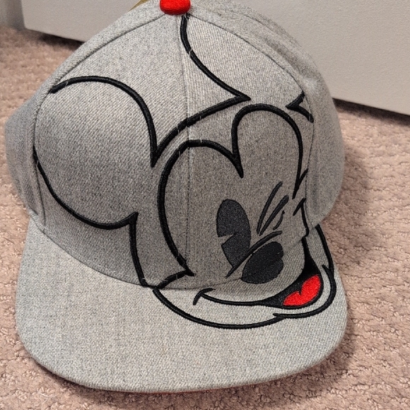 Disney | Accessories | Disney Mickey Mouse Gray Adjustable Cap Nwt ...